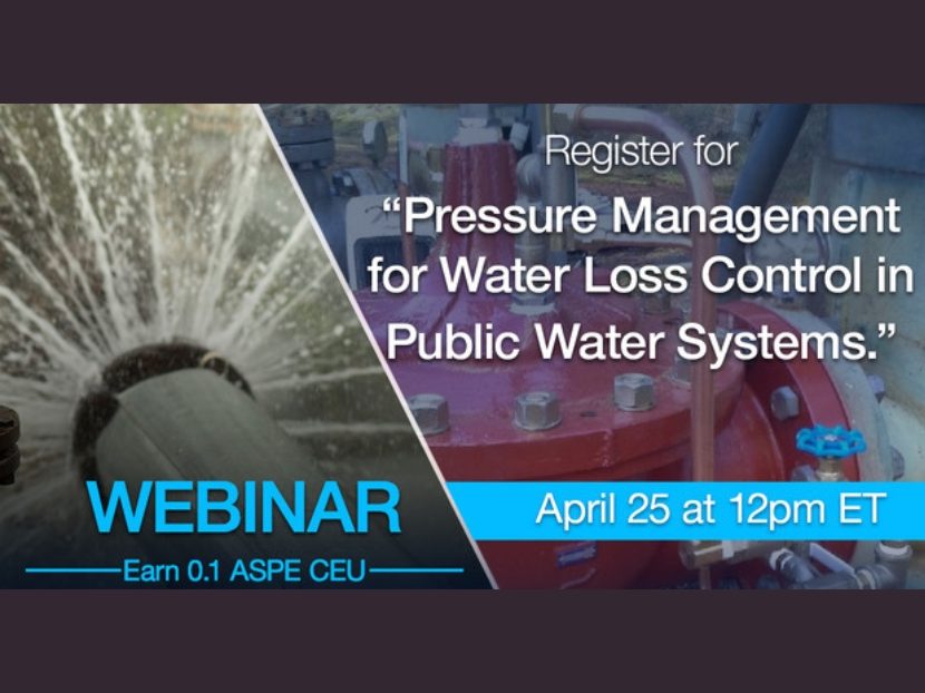Watts to Host ASPE Accredited Webinar on Pressure Management for Water Loss Control in Public ...